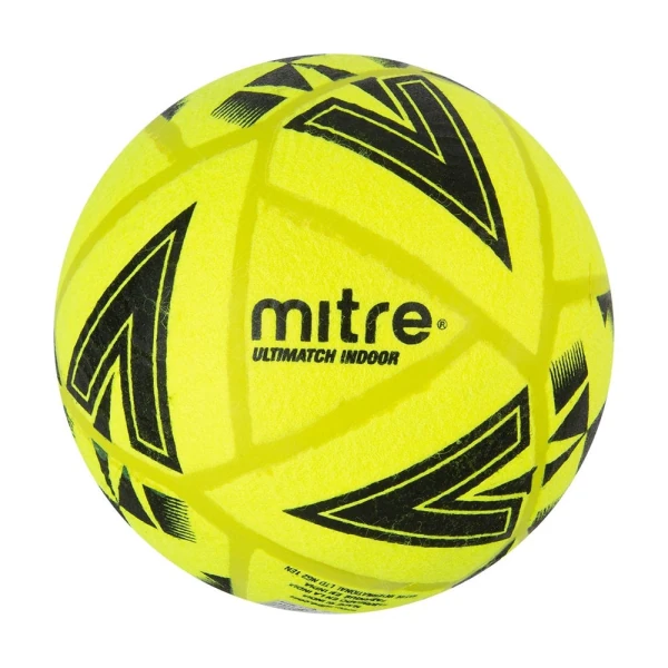 Mitre Ultimatch Indoor Football - Yellow / Black - Total Sports Direct