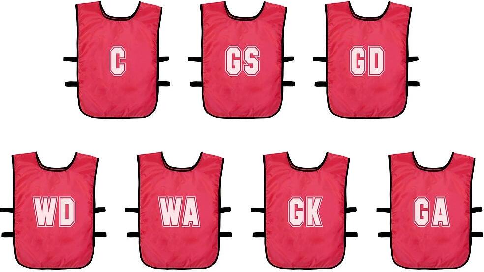 Precision Mesh Netball Training Bibs (Pack of 7) - Red - Total Sports ...