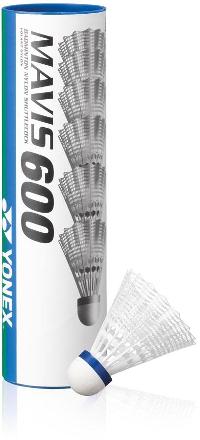 Yonex Mavis 600 Shuttles (Tube of 6) - White - Total Sports Direct